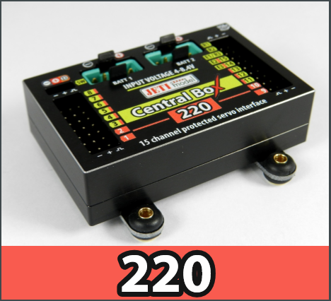 Jeti Duplex 2.4 EX Central box 220 + 2 RSAT2 + RC - Switch (12 day del ...